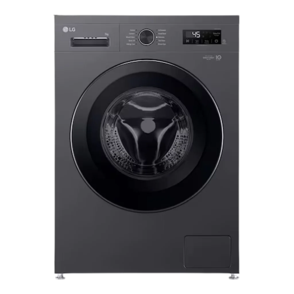 LG 7kg Middle Black Front Loader Washing Machine