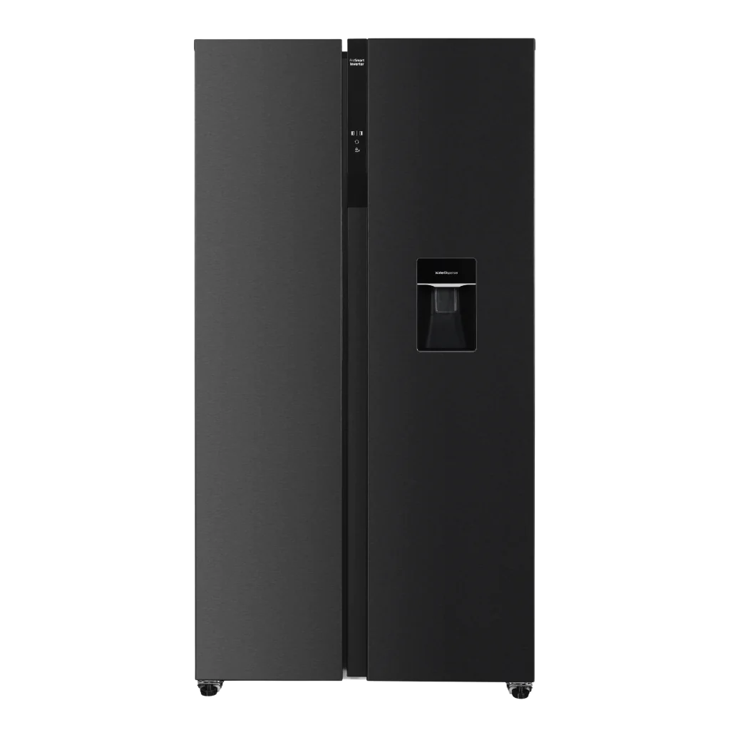 Beko 521L Brushed Dark Inox Side by Side Fridge/Freezer with Water ...