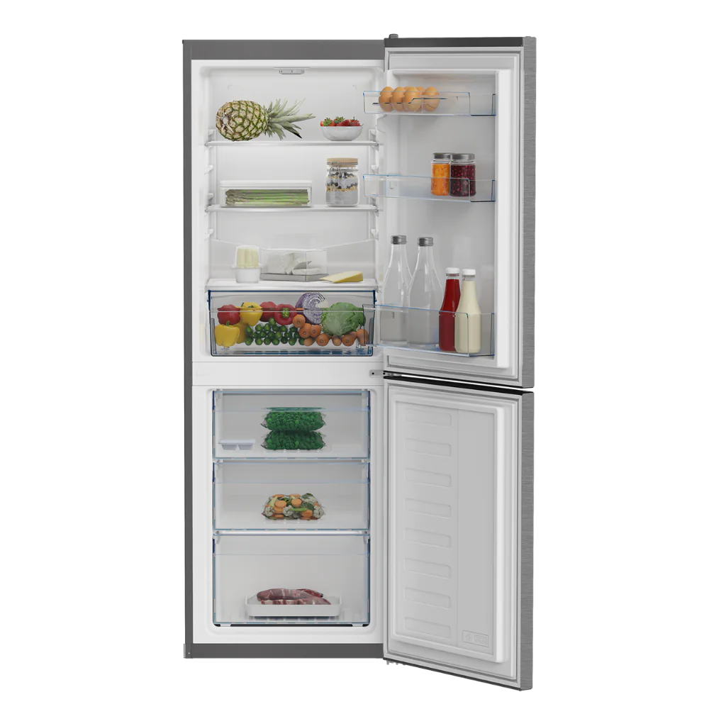 Defy 247L Metallic Combi Fridge/Freezer Open