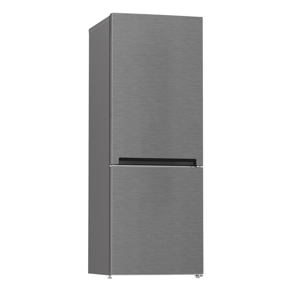 Defy 325L Metallic Combi Fridge/Freezer Angle