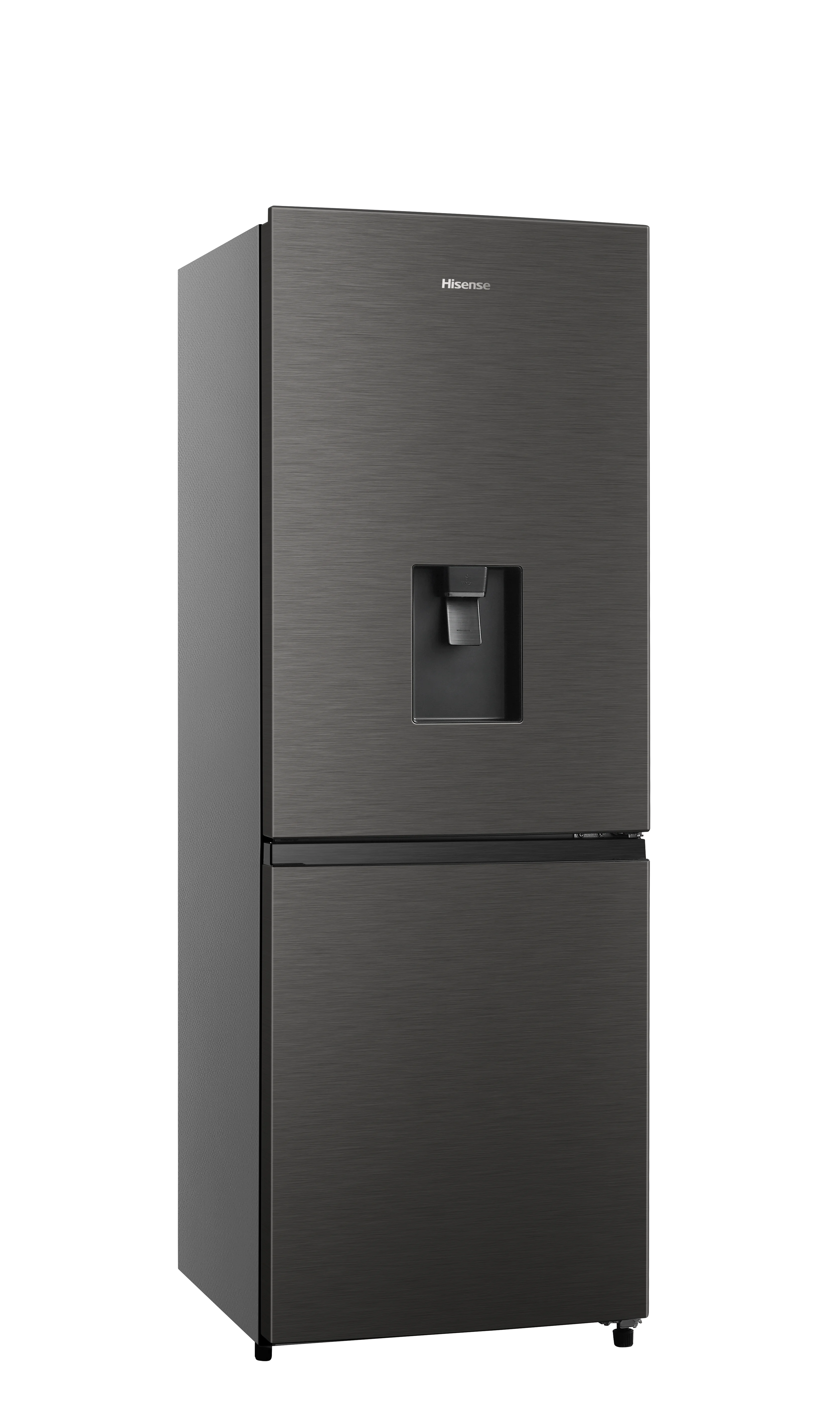 Hisense 222L Titanium Inox Combi Fridge/Freezer with Water Dispenser