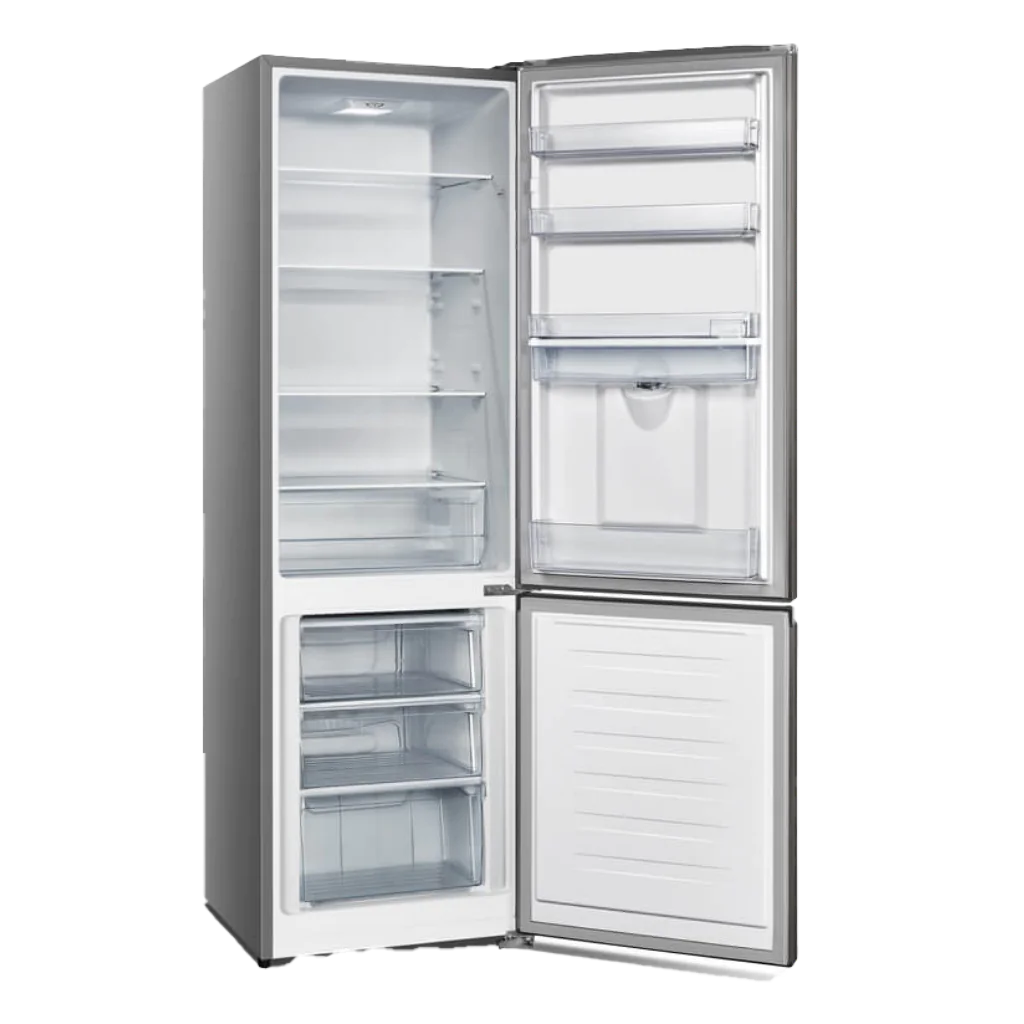 Hisense 263L Inox Titanium Combi Fridge/Freezer with Water Dispenser