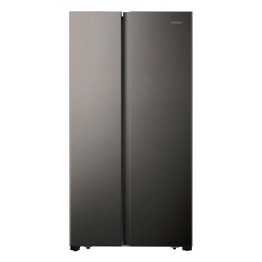Hisense 508L Titanium Inox Side by Side Fridge/Freezer