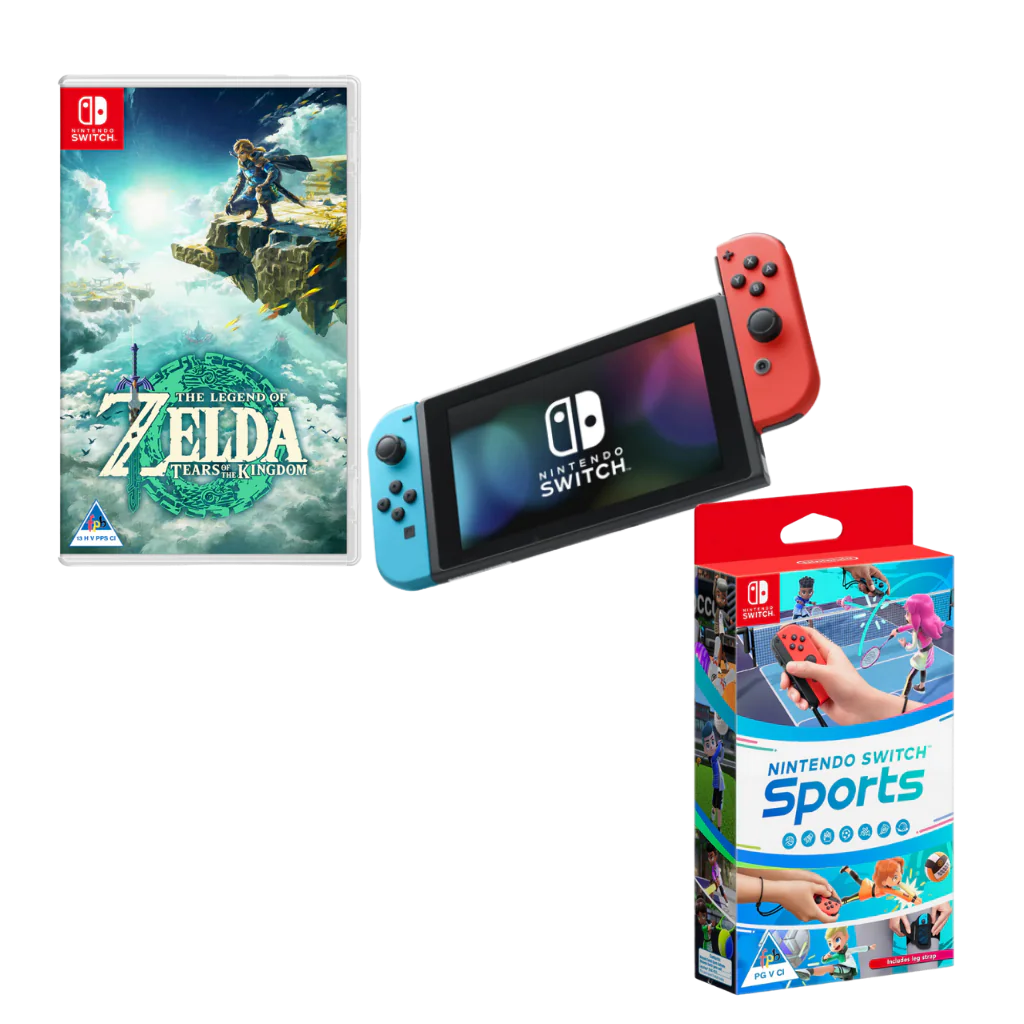 Nintendo Switch Console Red/Blue Bundle